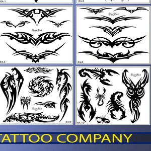 Tattoo Flash SET 4 10 Pages of Laser Printed Tribal,tramp Stamps W ...