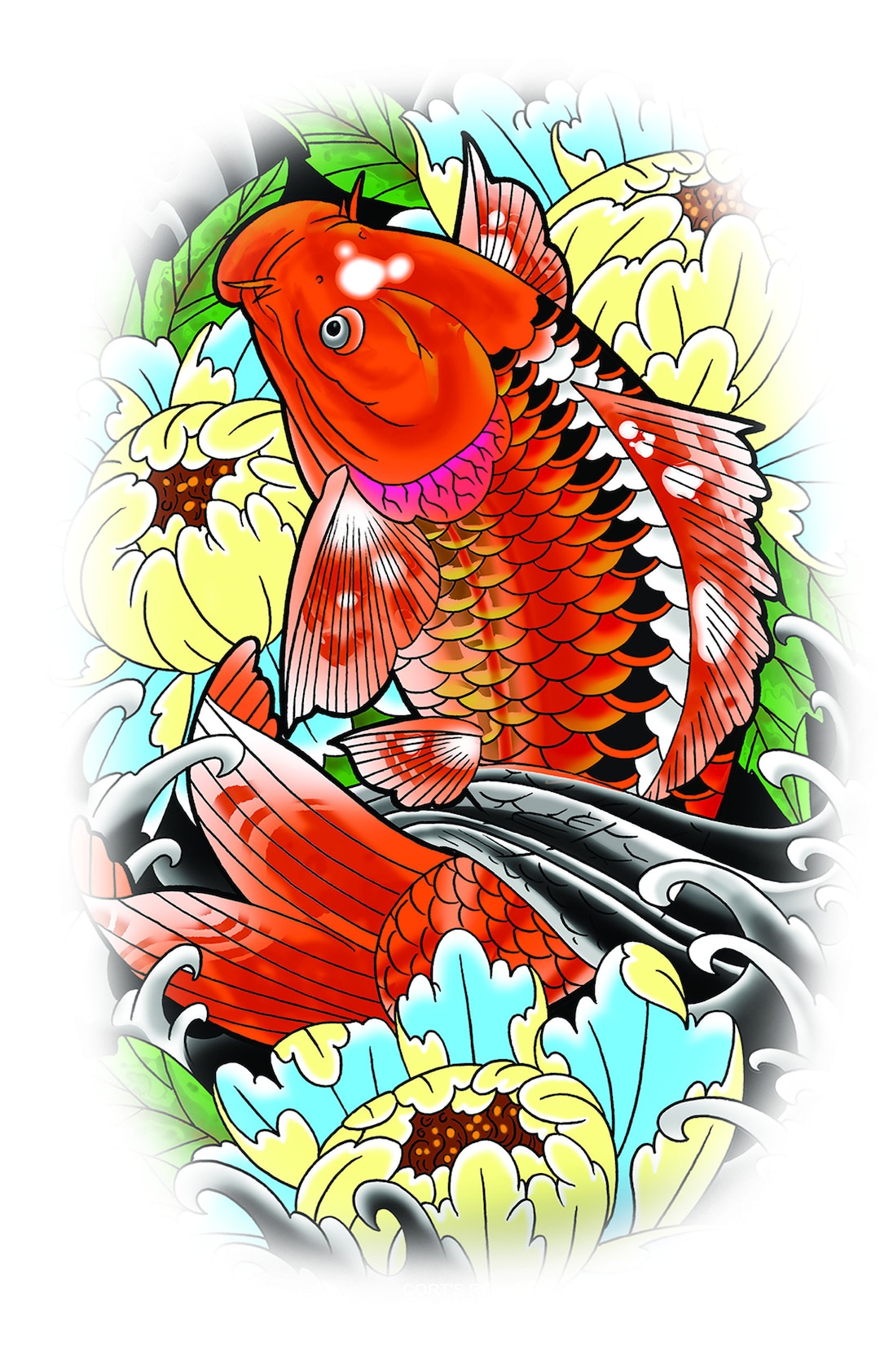 Koi Fish Temporary Tattoos - Etsy