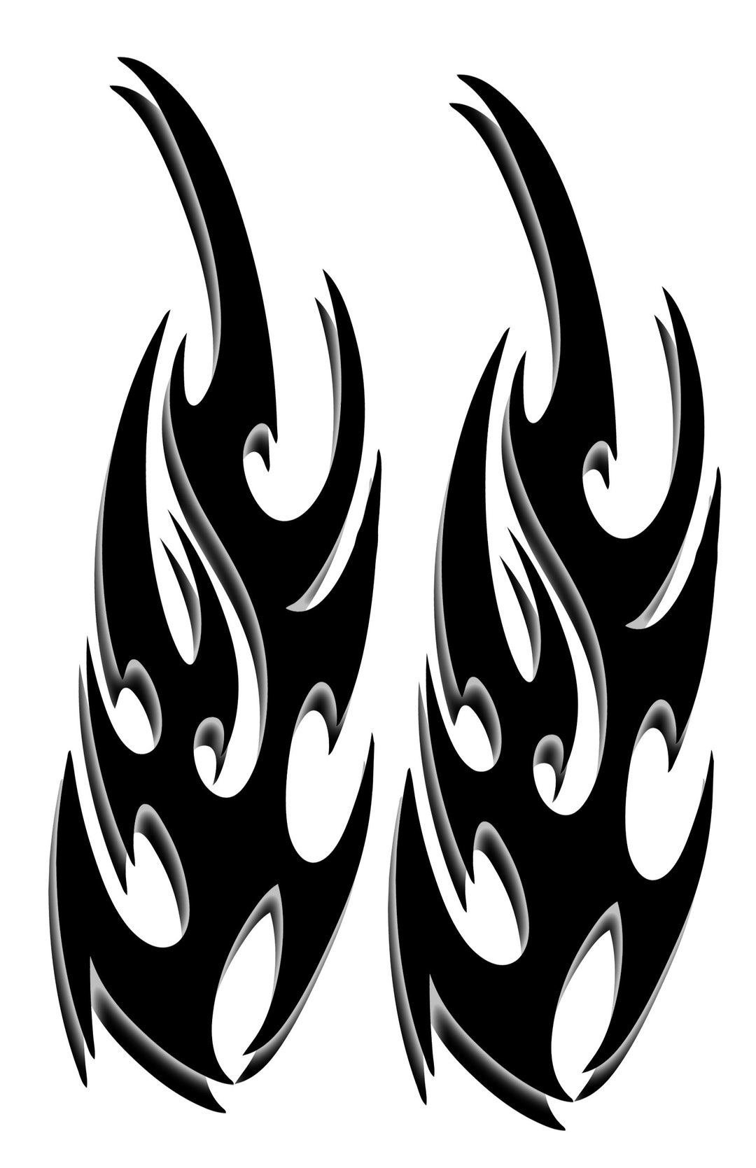 Tribal Flame Temporary Tattoos - Etsy