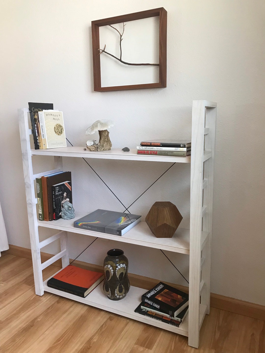 Knock-down Hardwood Bookcase / Art Display - Etsy
