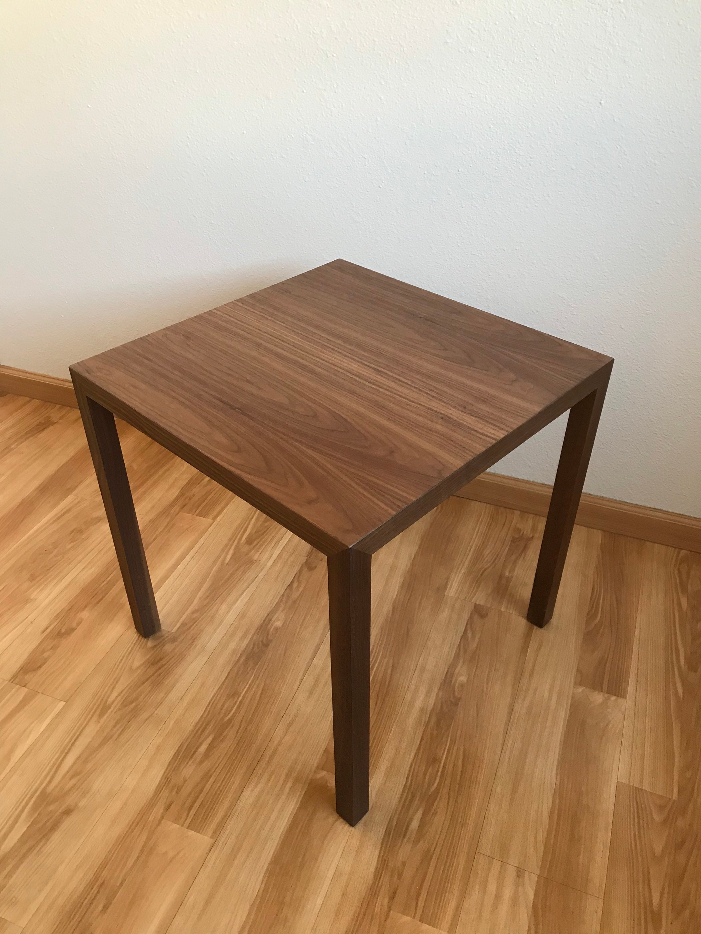Solid Walnut Parsons Side Table - Etsy