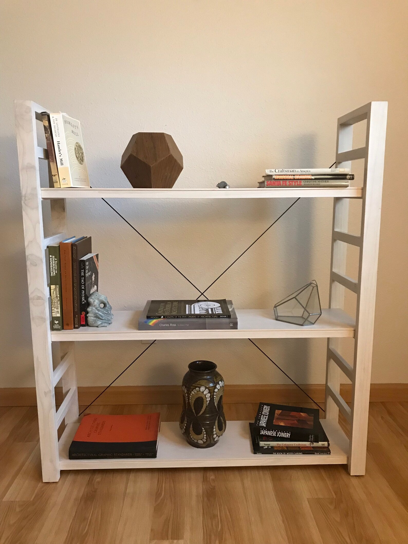 Knock-down Hardwood Bookcase / Art Display - Etsy