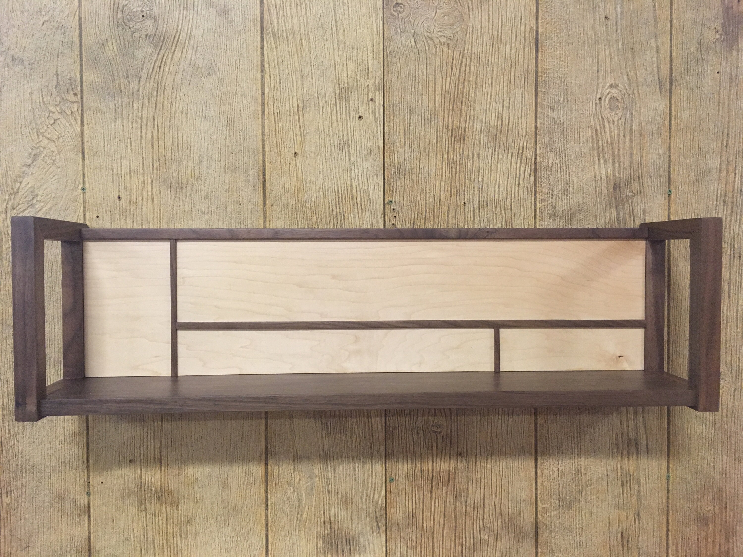 Solid Walnut & Maple Wall Mounted Console Entry Hall Table - Etsy