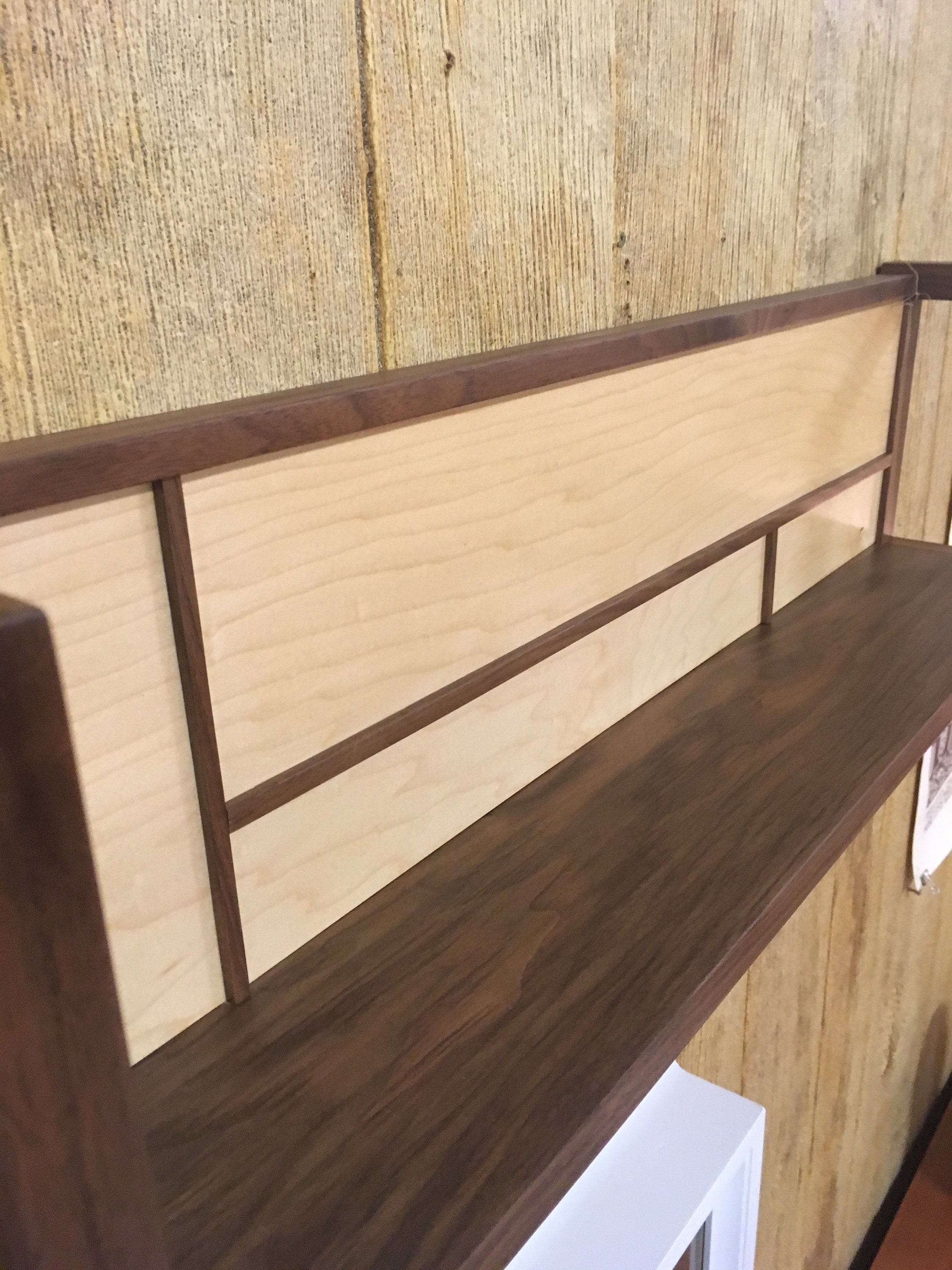 Solid Walnut & Maple Wall Mounted Console Entry Hall Table - Etsy