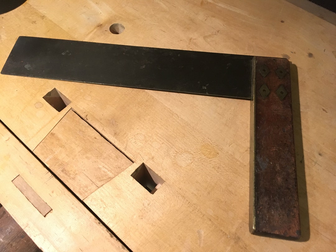 Woodworkers Square Rosewood With Brass Inlay Carpenter Cabinetmaker - Etsy