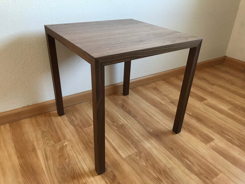 Solid Walnut Parsons Side Table - Etsy