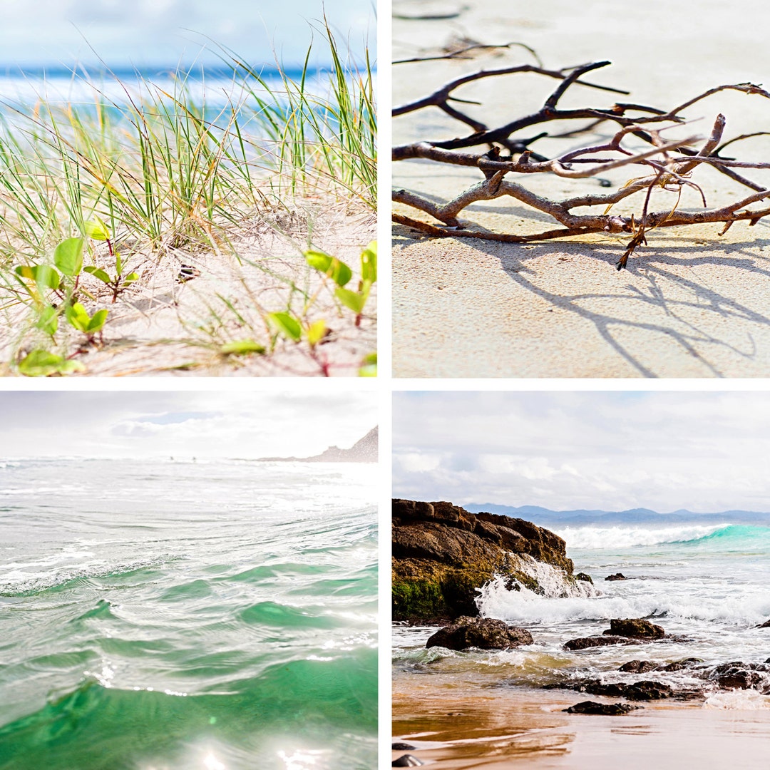 Beach Print Series - Beach Photography X4 Prints, Photographic Art ...