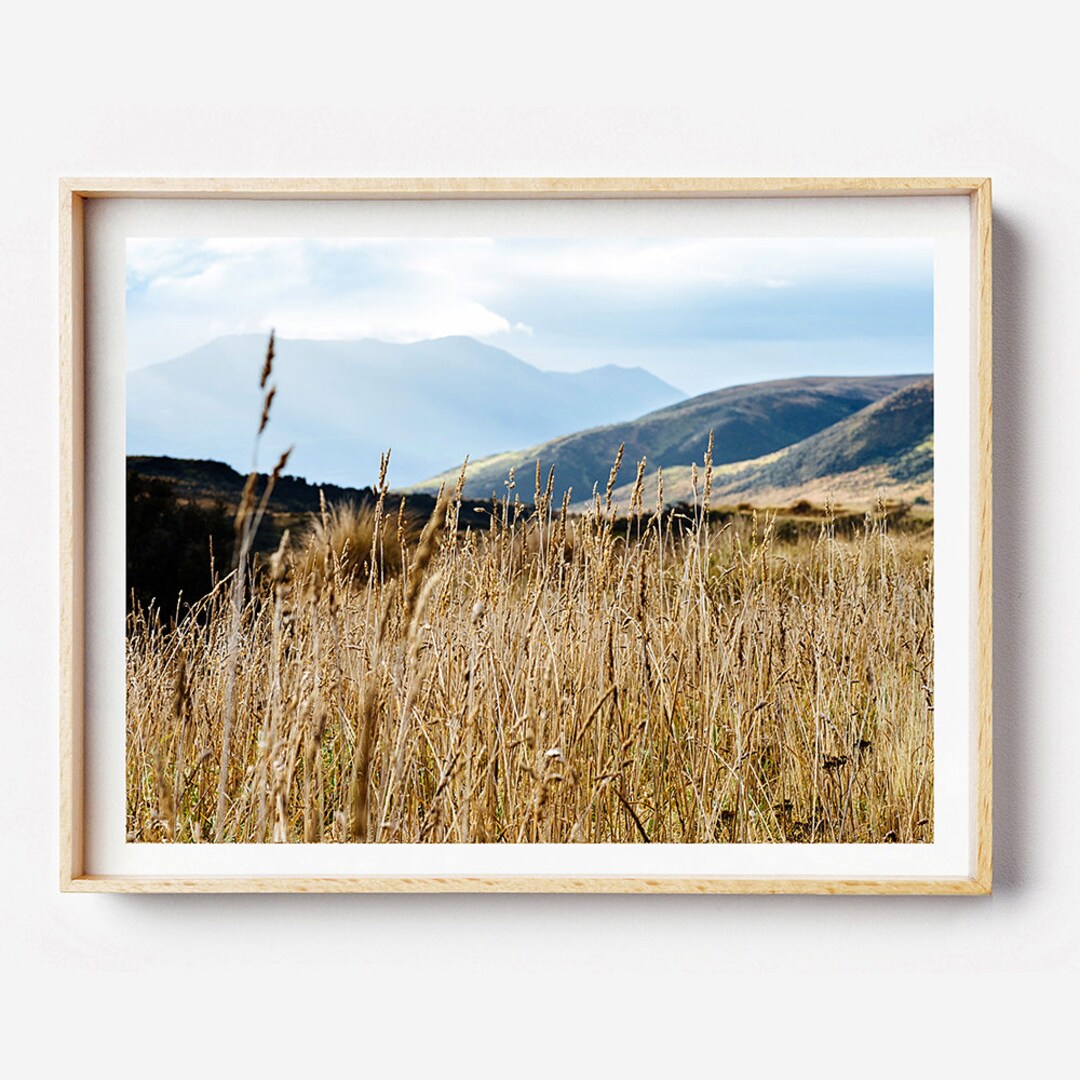 New Zealand Print, Mountains Nature Photography Print Morning Sun I New ...