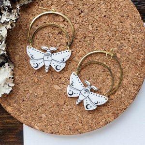 The Luna Moth Drop Earrings | Acrylic | Laser Cut | Moth | Nature | All ...