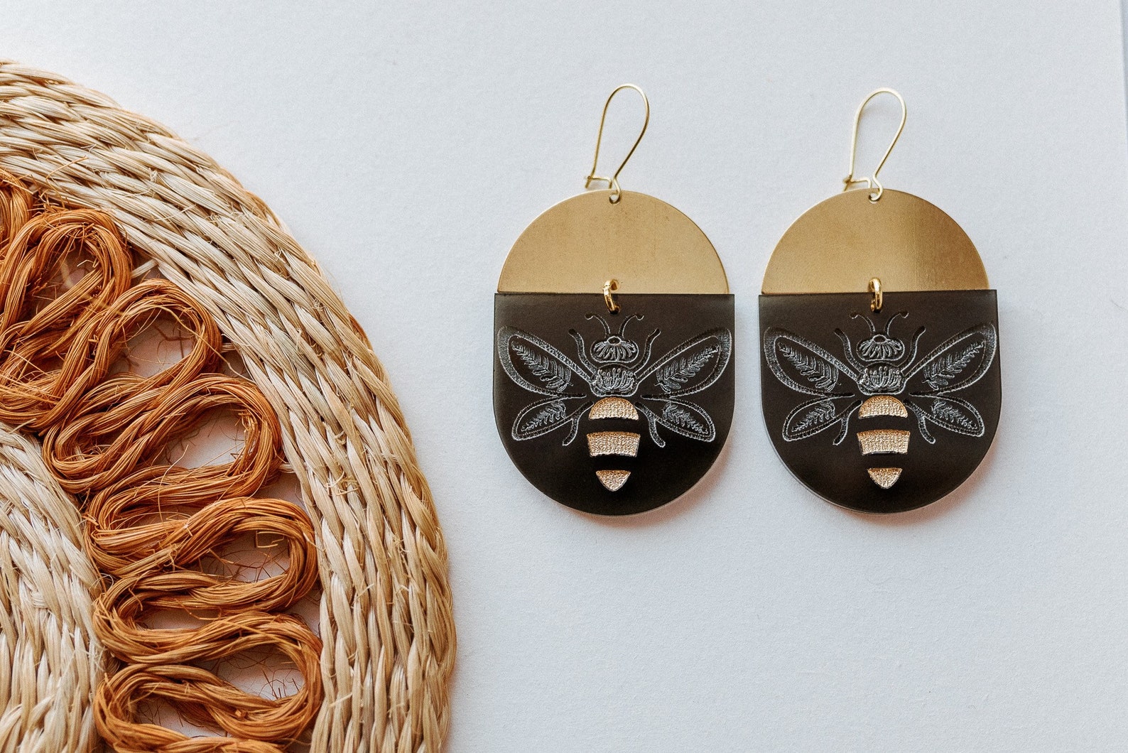 Abielle Earrings | Bee| Botanical | Laser Cut Earrings - Etsy