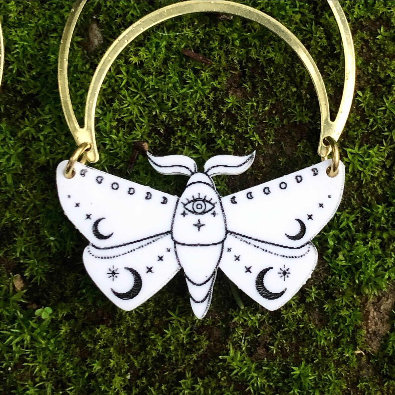 The Luna Moth Drop Earrings | Acrylic | Laser Cut | Moth | Nature | All ...