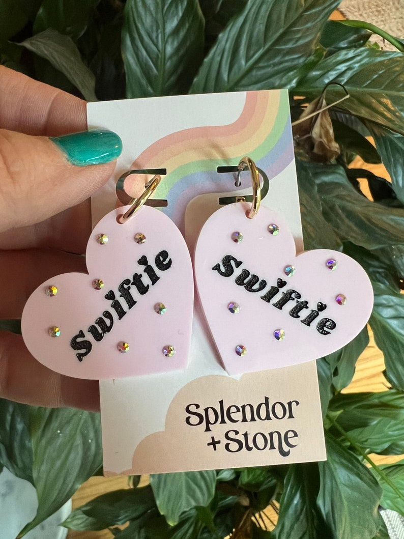 Swiftie Hearts | Laser Cut | Dangle | Hoop | Earrings - Etsy