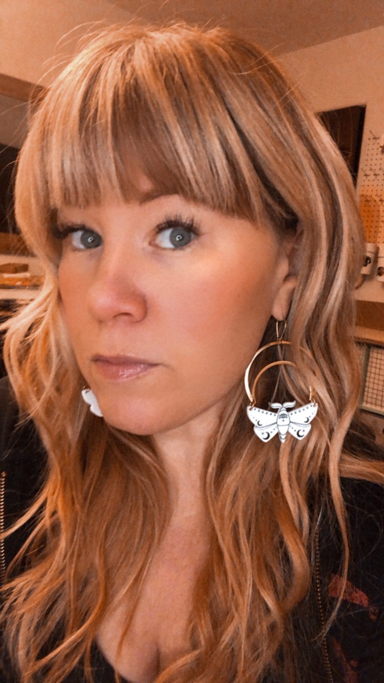 The Death Moth Drop Earrings Black Acetate Laser Cut Moth | Etsy