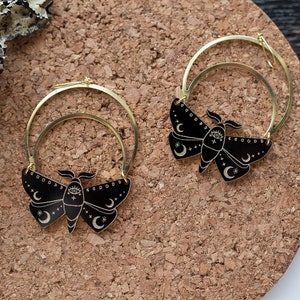 The Luna Moth Drop Earrings | Acrylic | Laser Cut | Moth | Nature | All ...