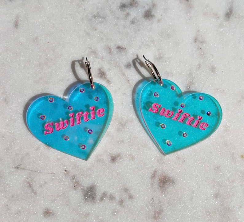 Swiftie Hearts | Laser Cut | Dangle | Hoop | Earrings - Etsy