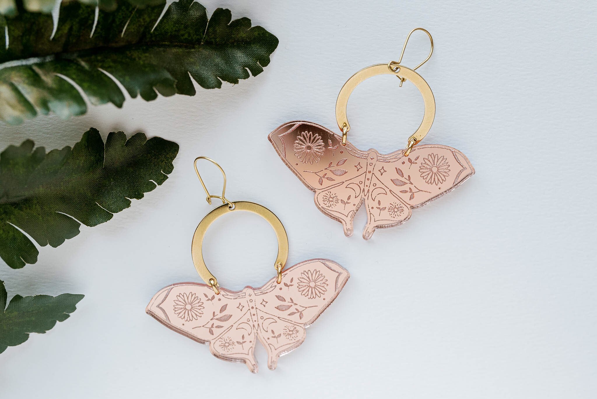 The Papillon Earrings | Butterfly | Floral | Moon | Celestial | Laser ...