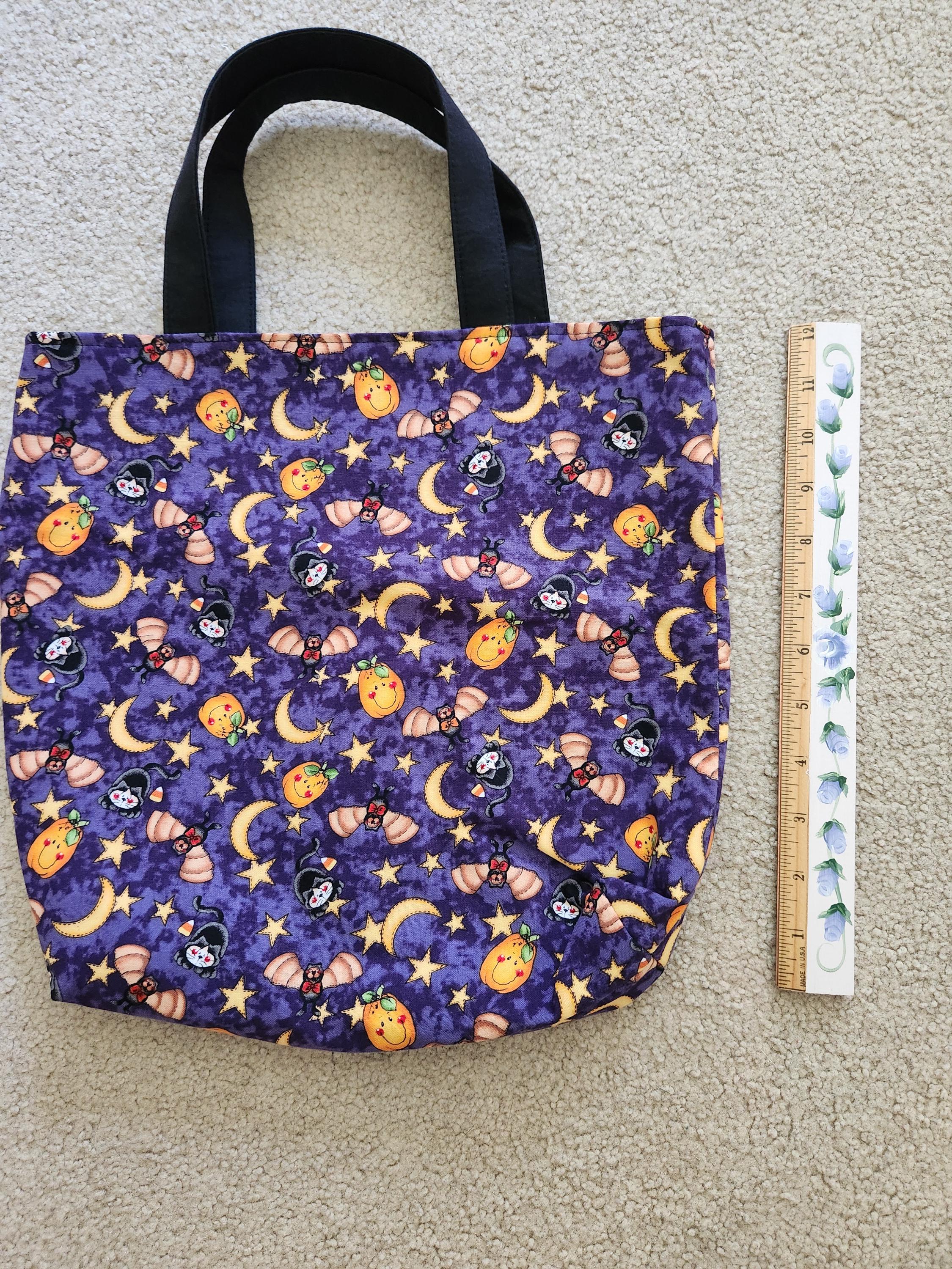 Halloween Pumpkins Fabric Tote Bag, Kids Trick or Treat Bag, Shopping ...