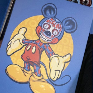 Mickey Mouse Alien From They Live Print on Canvas - One of a Kind ...