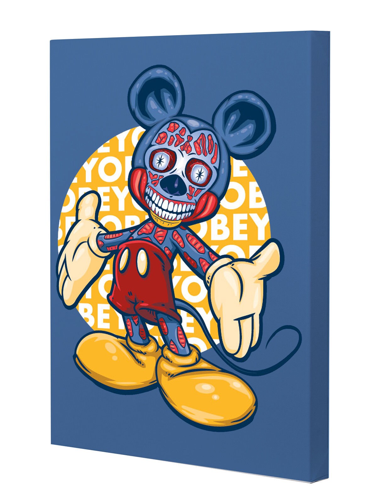 Mickey Mouse Alien From They Live Print on Canvas One of a Kind Signed ...