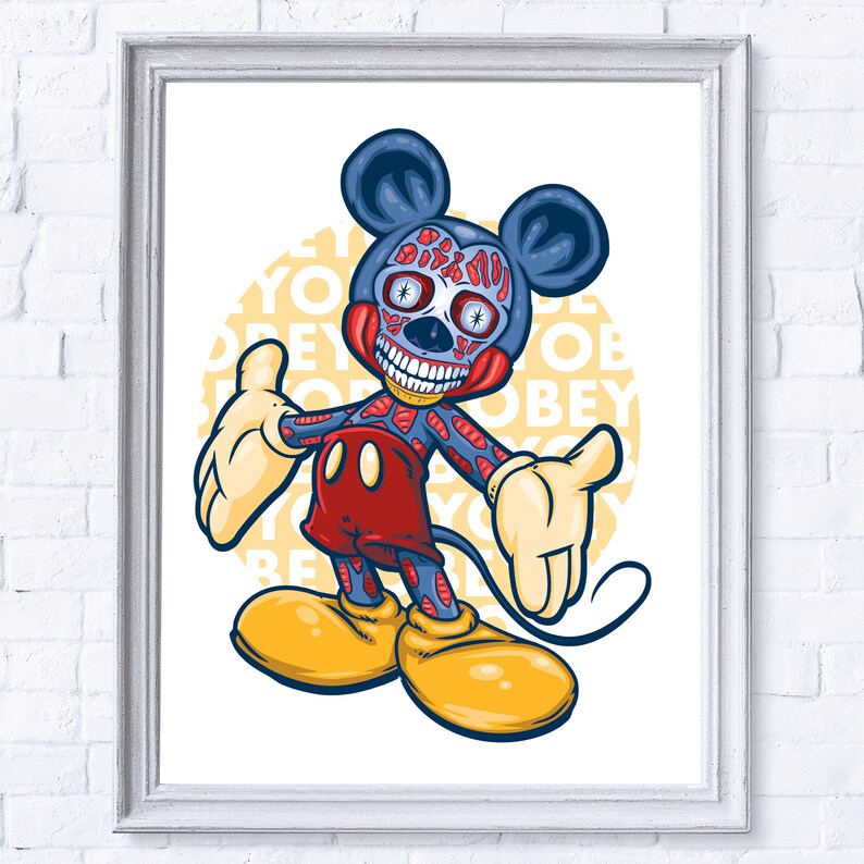 Mickey Mouse Alien From They Live Print - Etsy Canada