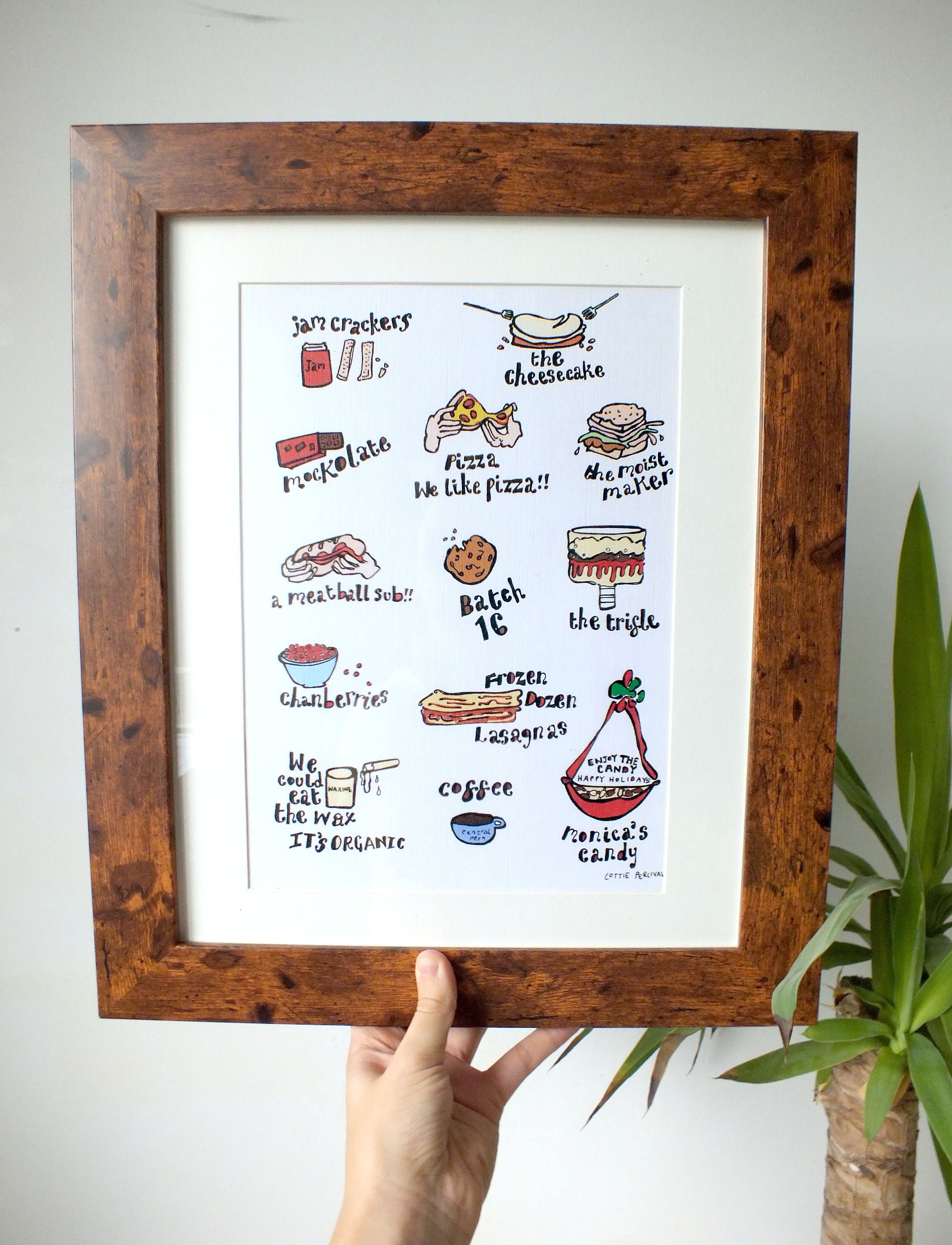 Hand Illustrated Friends TV Show Food Episode Moments Montage - Etsy UK