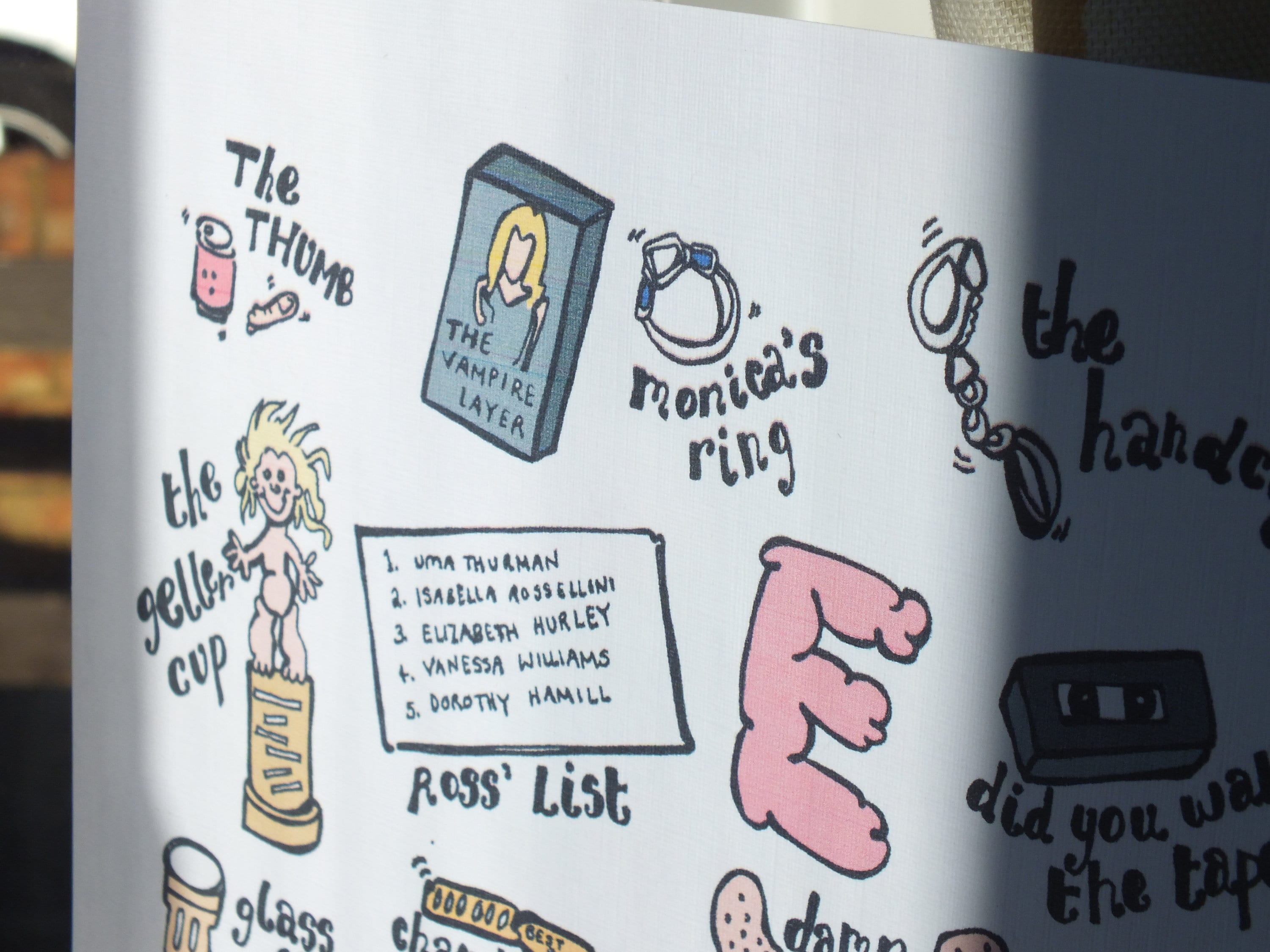 Hand Illustrated Friends TV Show Props Ross' Love Bug Episodes Montage ...