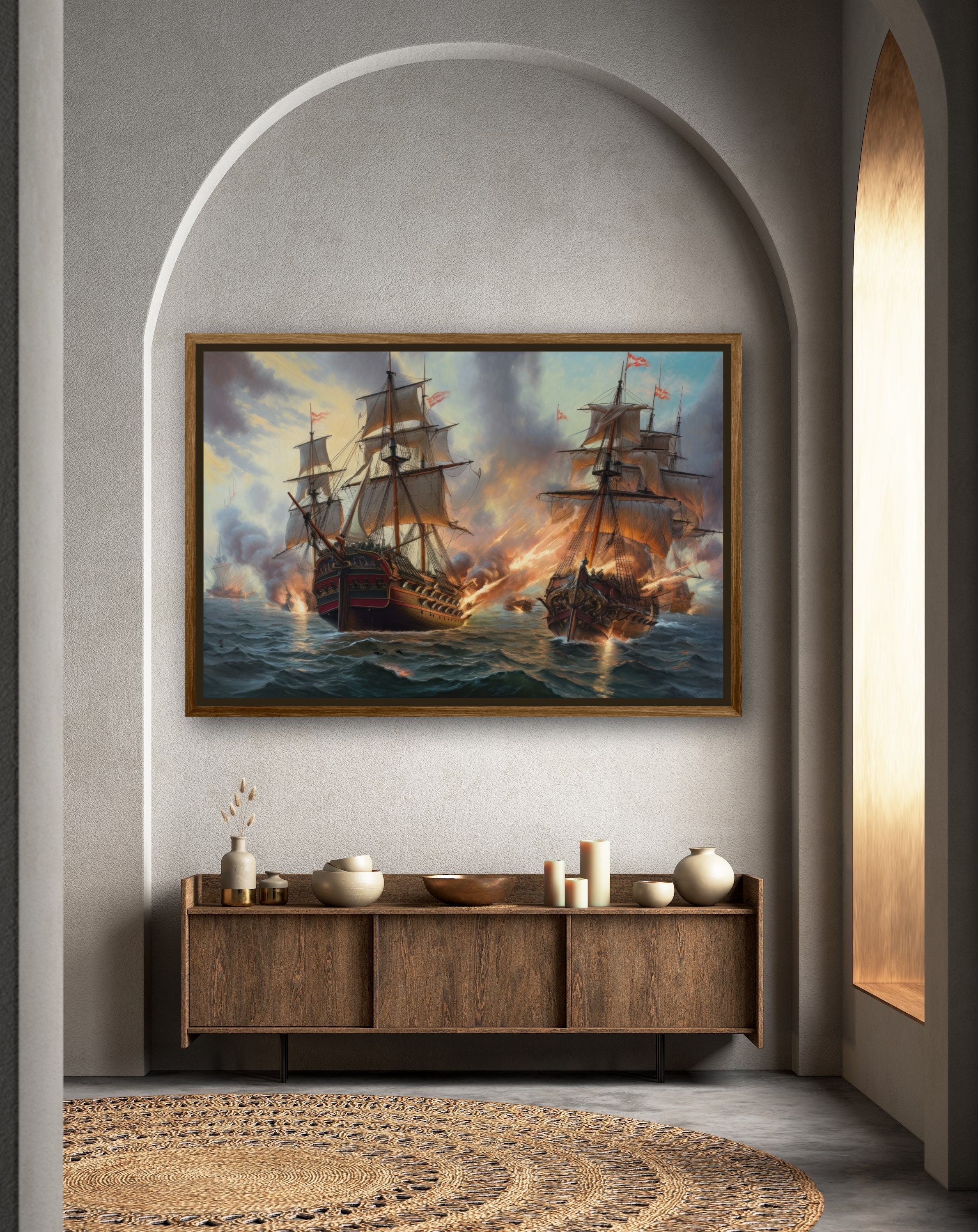 Digital Oil Painting of Warships Commemorating the Glorious First of ...