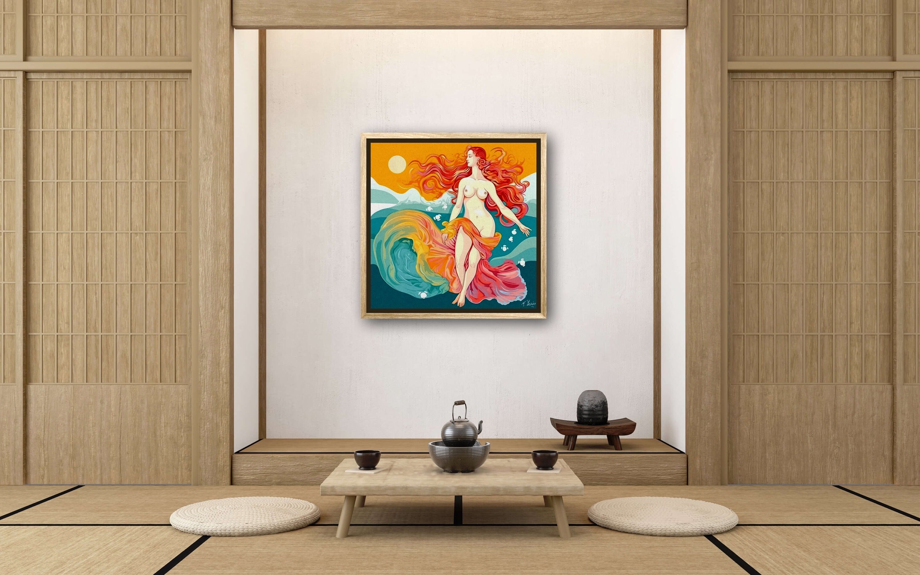 Modern Perceptions: Birth of Venus - Digital Vector Illustration for ...