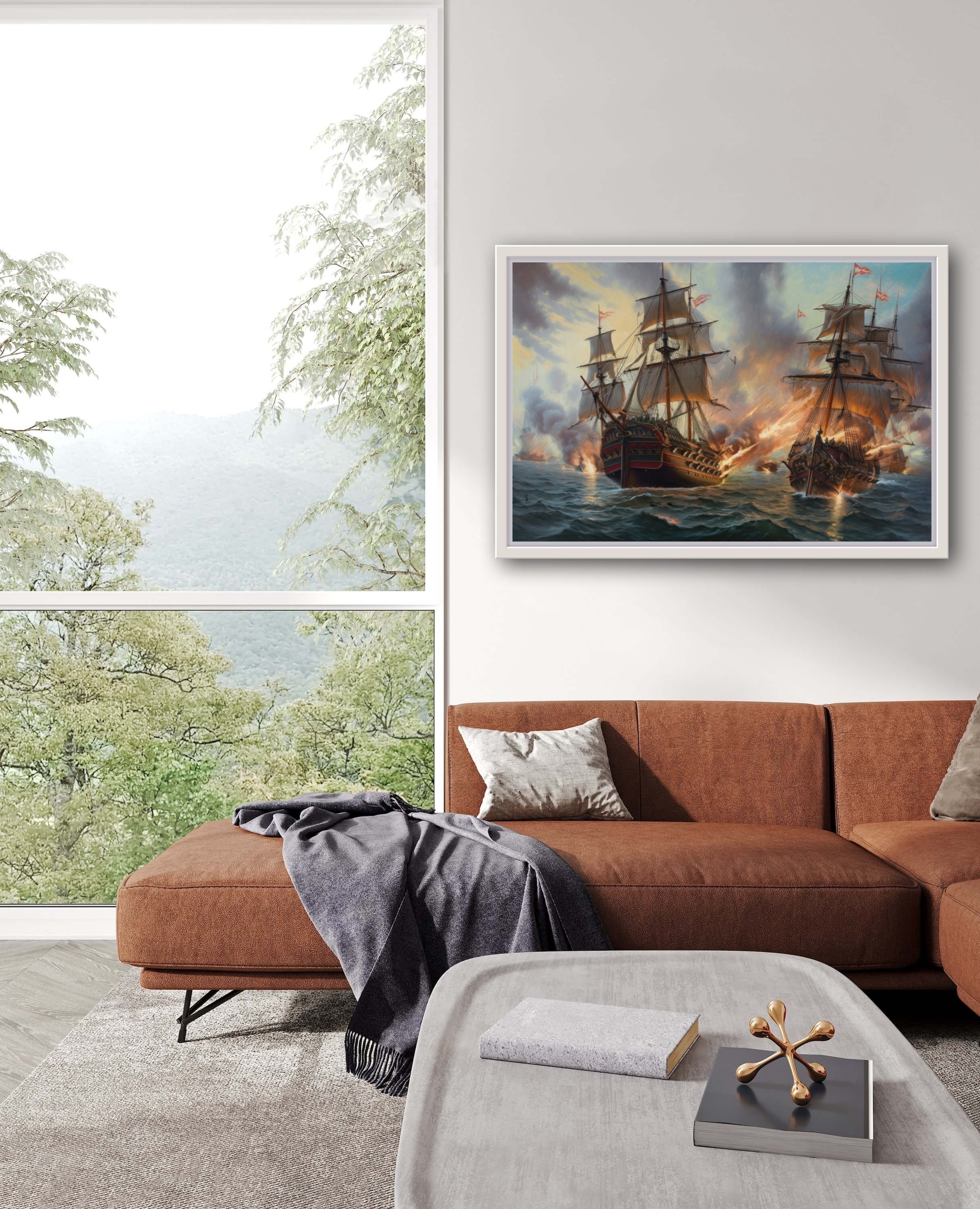 Digital Oil Painting of Warships Commemorating the Glorious First of ...