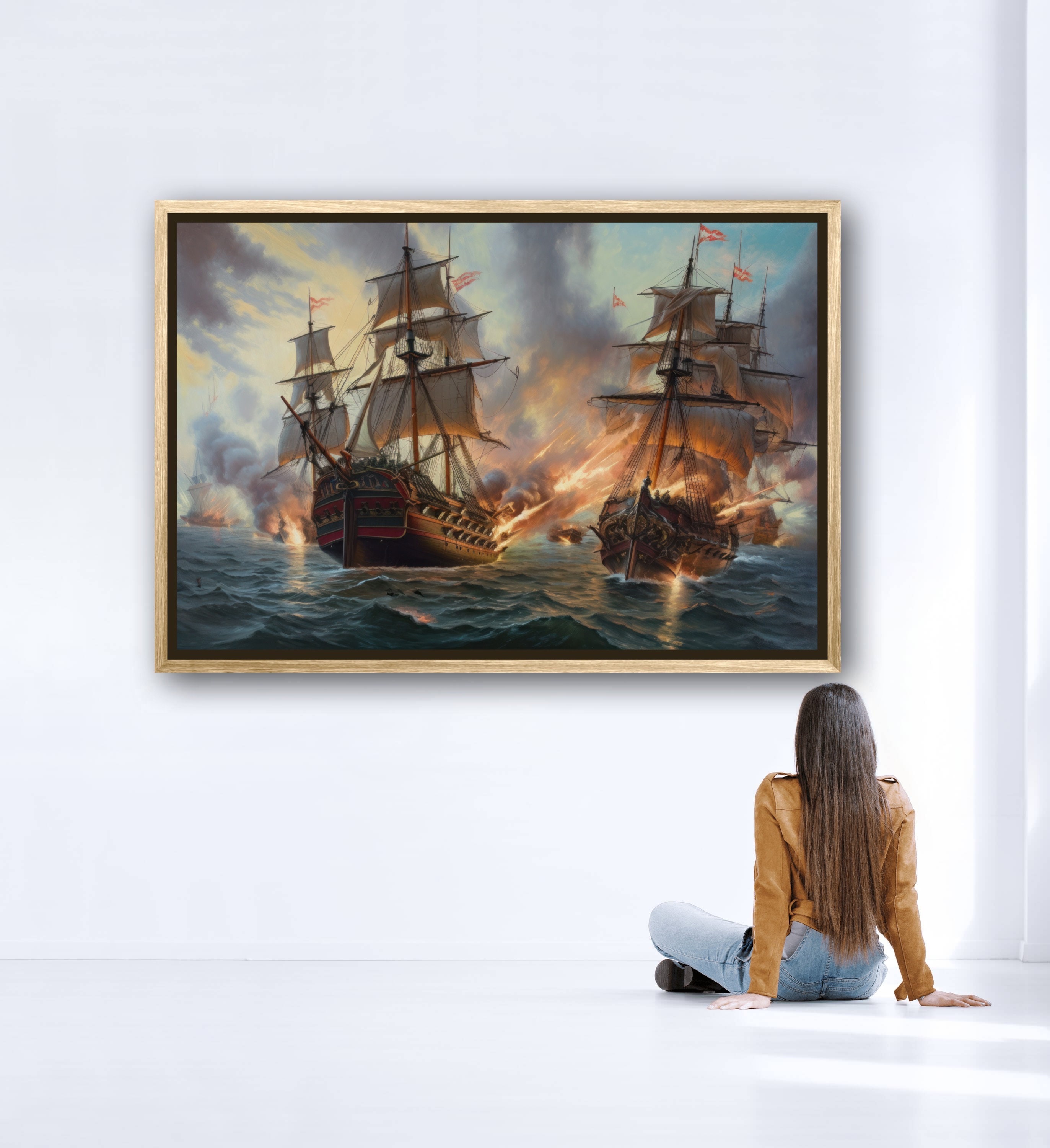 Digital Oil Painting of Warships Commemorating the Glorious First of ...