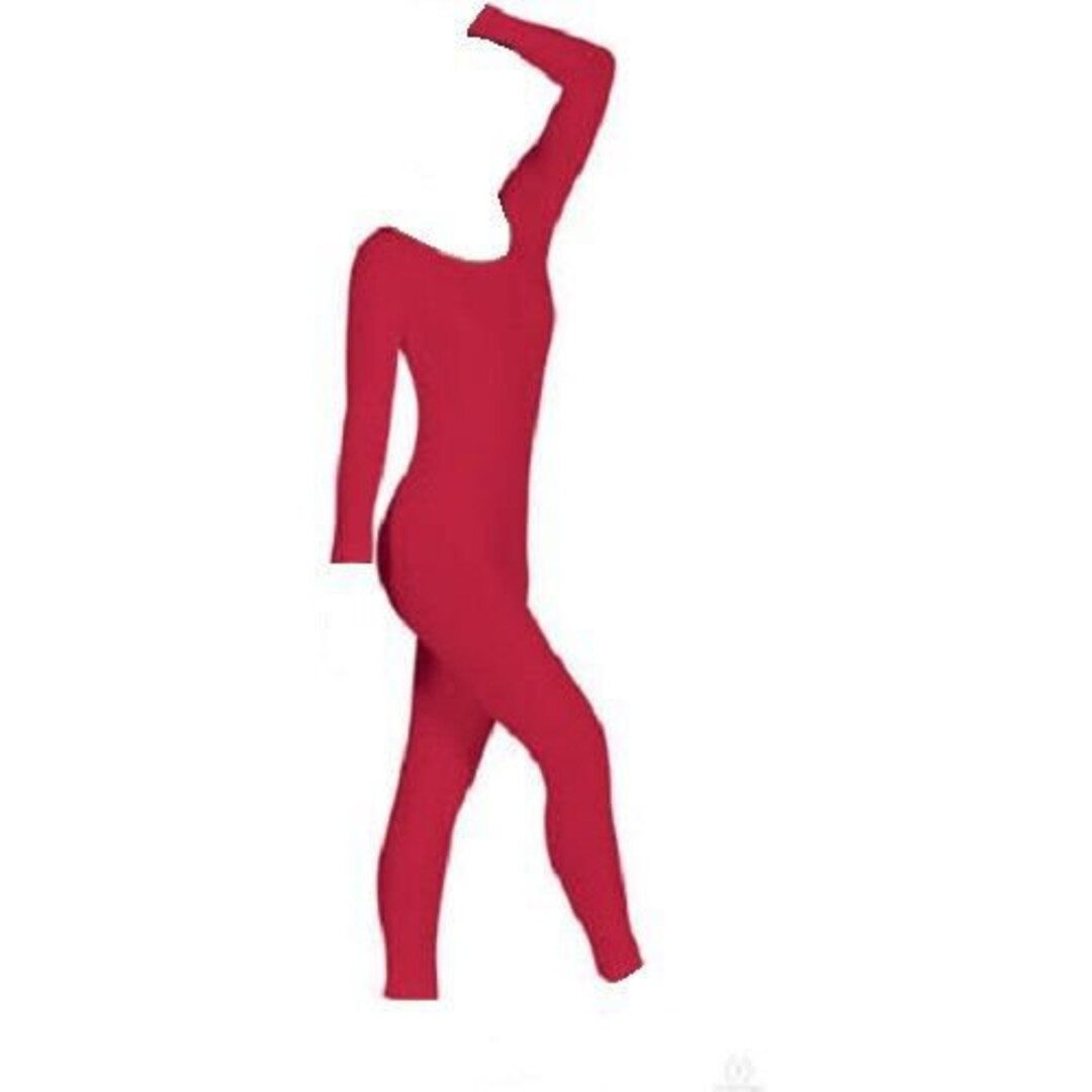 Body Wrappers MT217 Adult Medium 8-10 Scarlet Red Full Body Long Sleeve ...