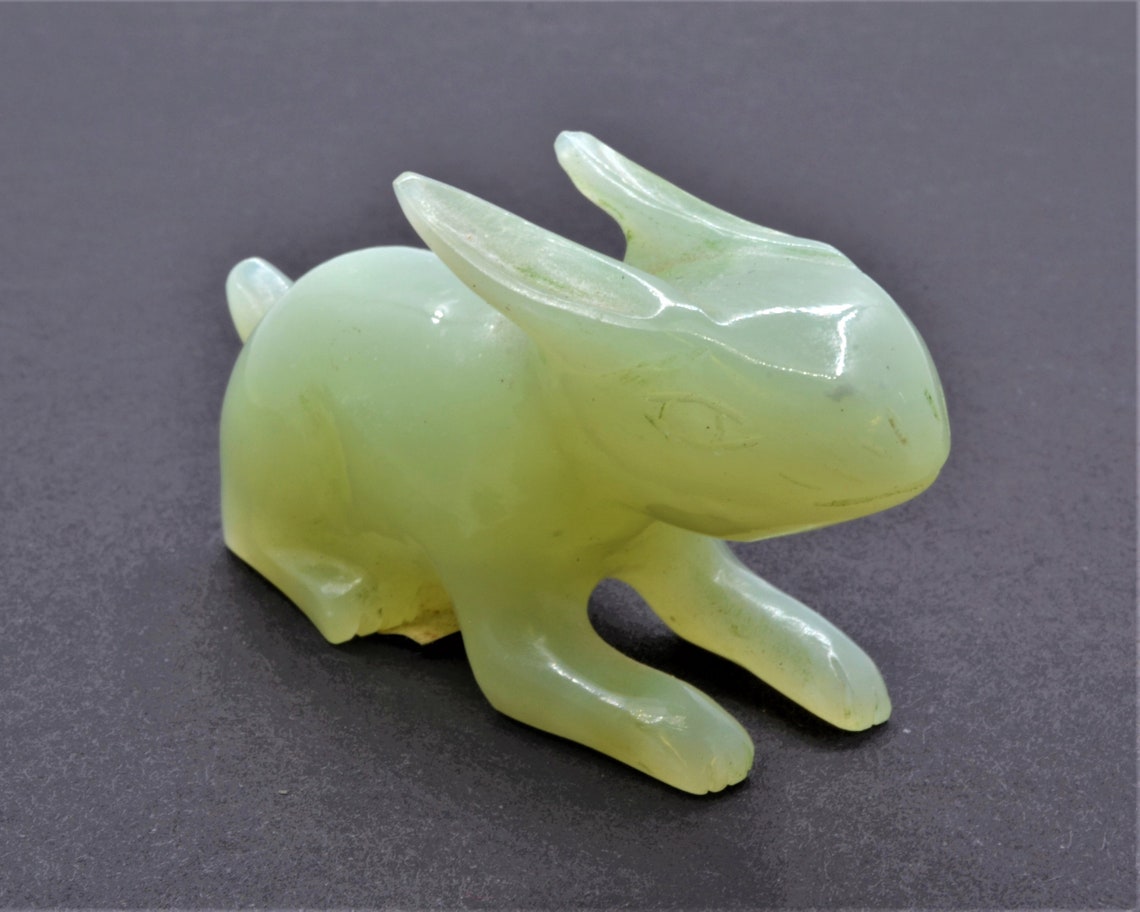 Hand Carved Jade Rabbit Figurine. Beautifully Made With Fine - Etsy UK