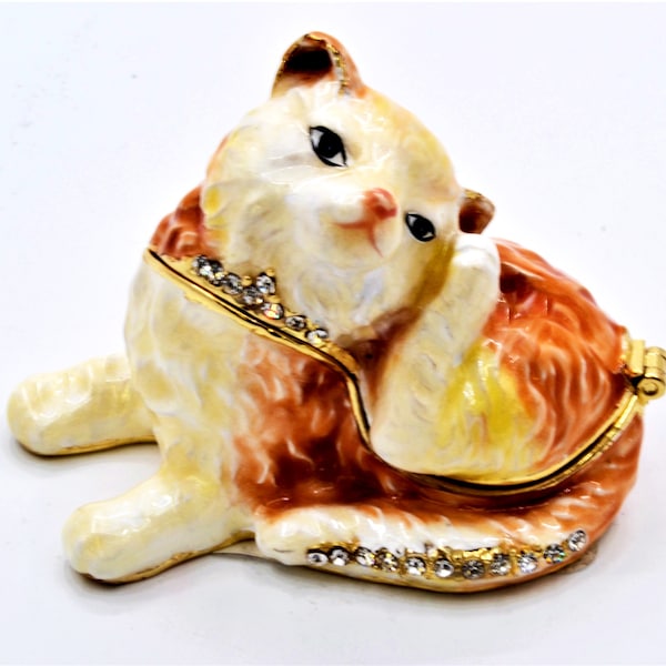 Cat Trinket Box - Etsy