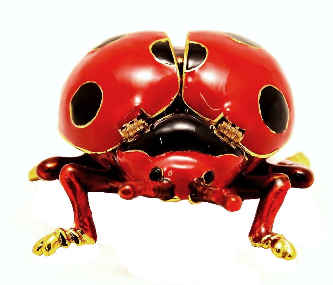 Flying Ladybug Trinket Box. Hand Crafted by an Artist With Enamel ...