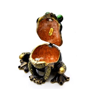Big Funny Frog Trinket Box. Hand Painted & Set Swarovski - Etsy