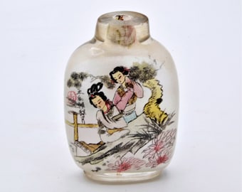 Reverse Painted Snuff Bottle | Etsy