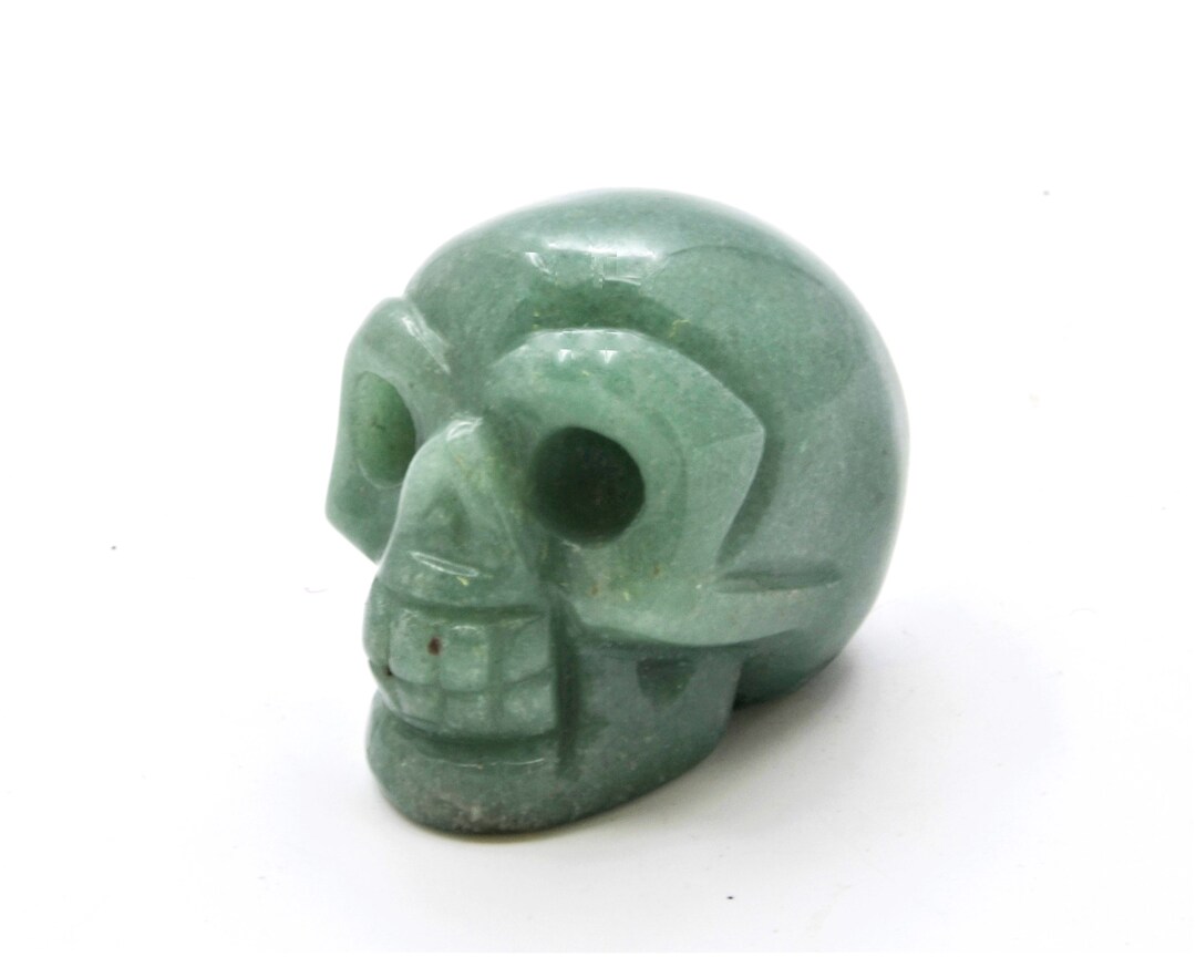 Aventurine Gemstone Skull Carving. Hand Crafted With Lots of Details - Etsy