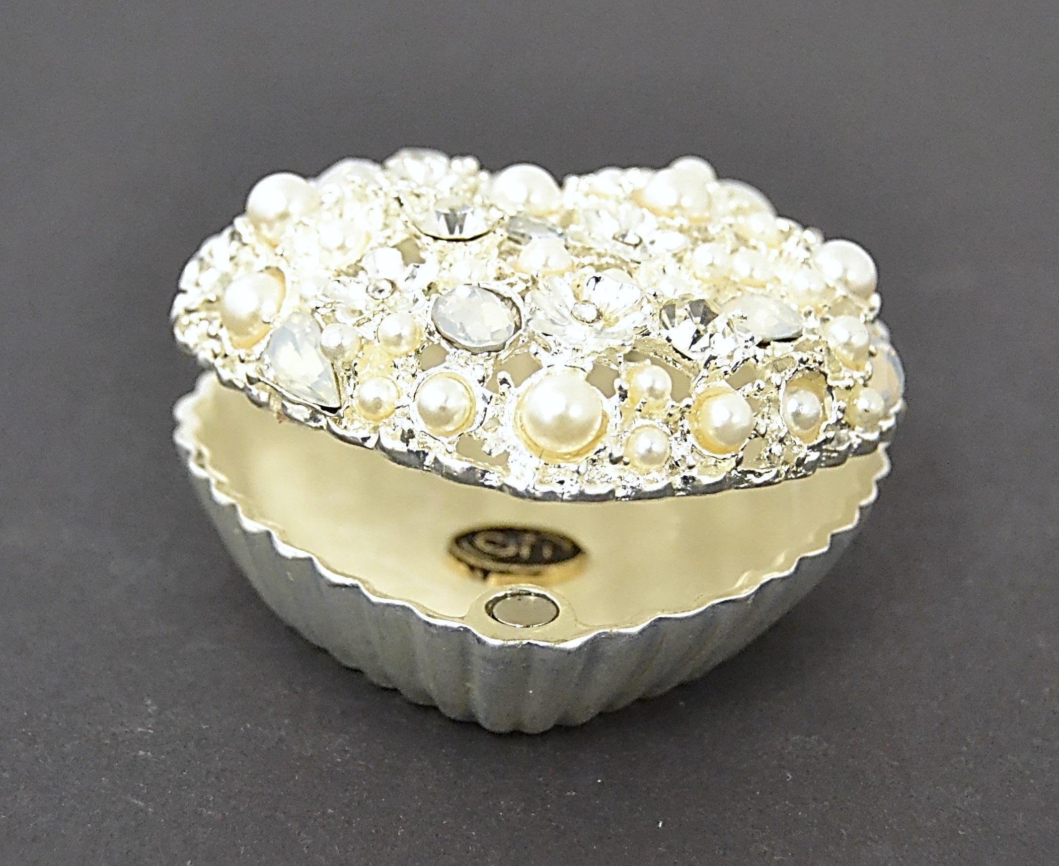 Bejeweled Heart Trinket Box is Made by Hand With Austrian Crystals and ...