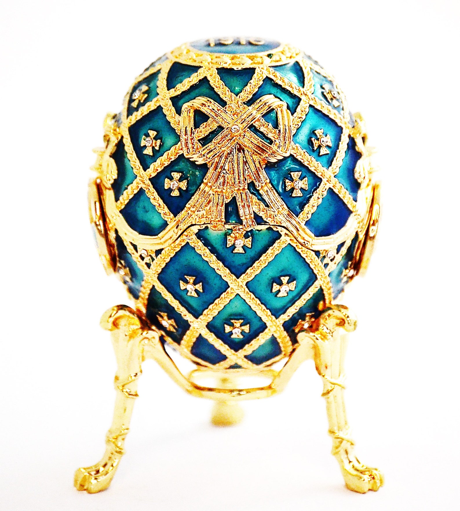 1916 Faberge Egg Design Trinket Box. Hand Crafted With | Etsy