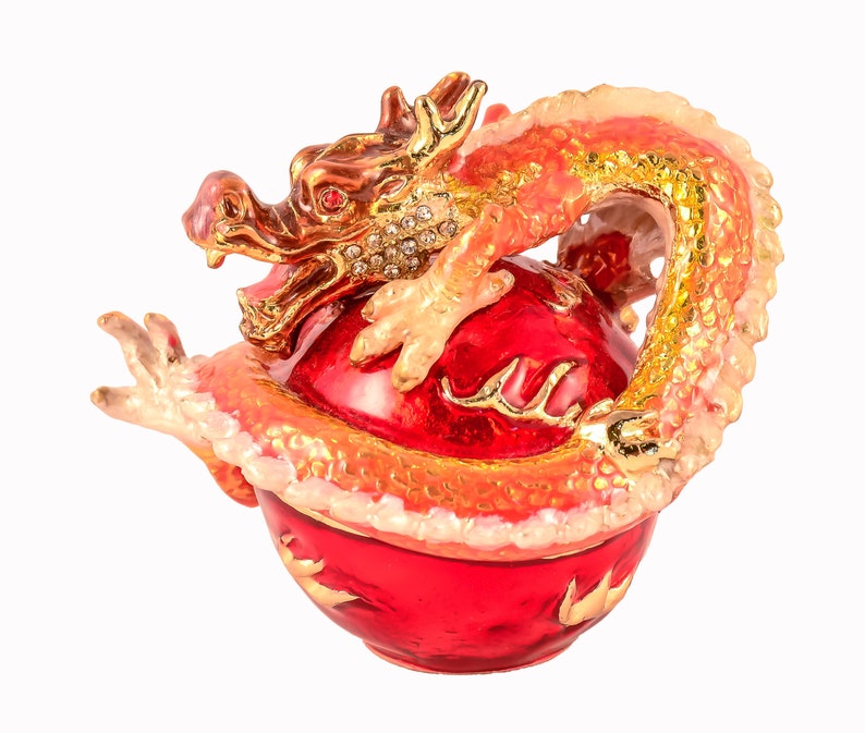 Asian Dragon Trinket Box by Ciel Collectables. Hand Made With - Etsy