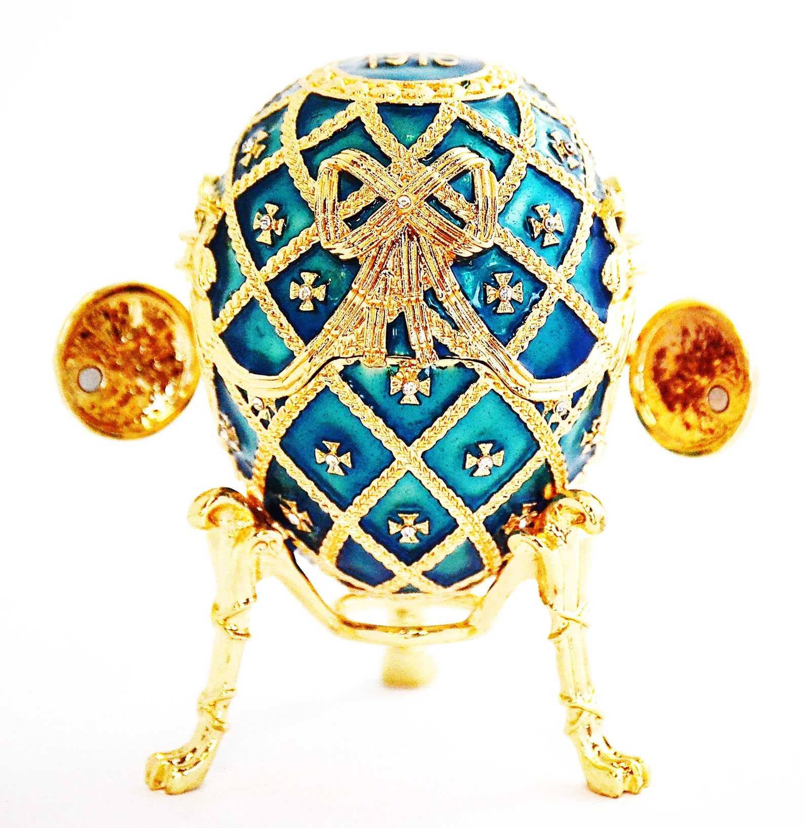 1916 Faberge Egg Design Trinket Box. Hand Crafted With | Etsy