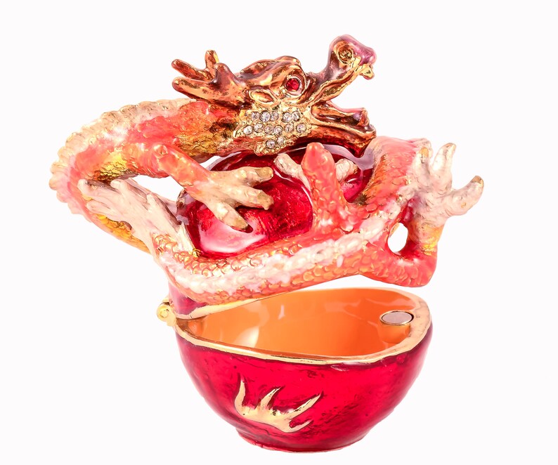 Asian Dragon Trinket Box by Ciel Collectables. Hand Made With | Etsy