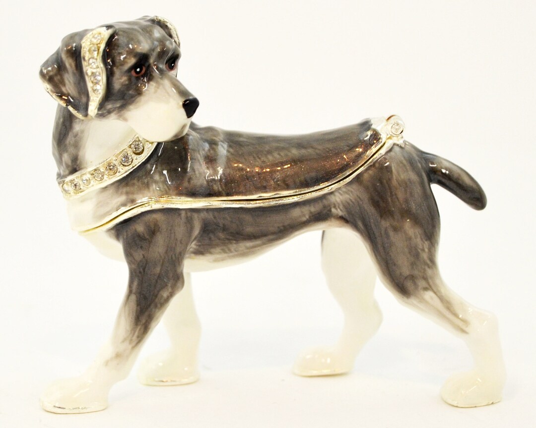 Ciel Collectables Dog Trinket Box. Hand Painted Enamel With Austrian ...