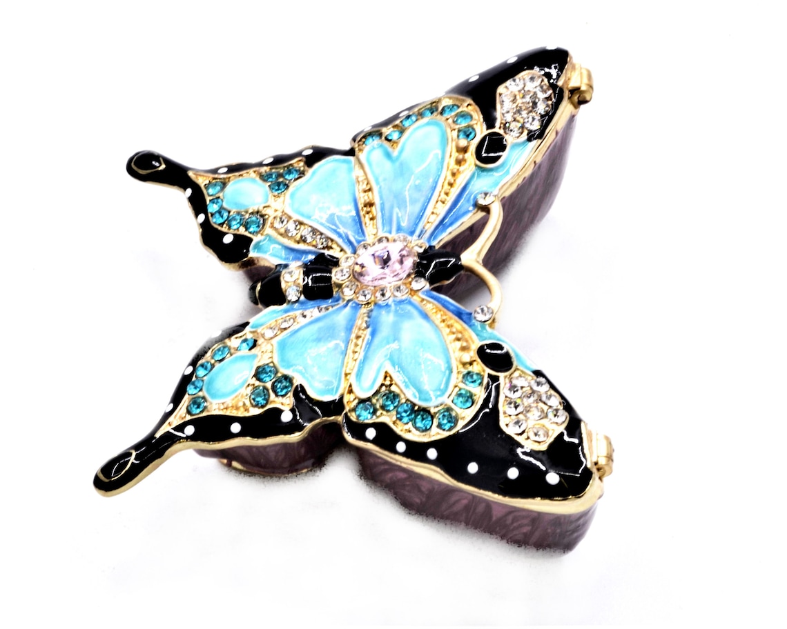 Ciel Collectables Butterfly Trinket Box. Hand Made With - Etsy