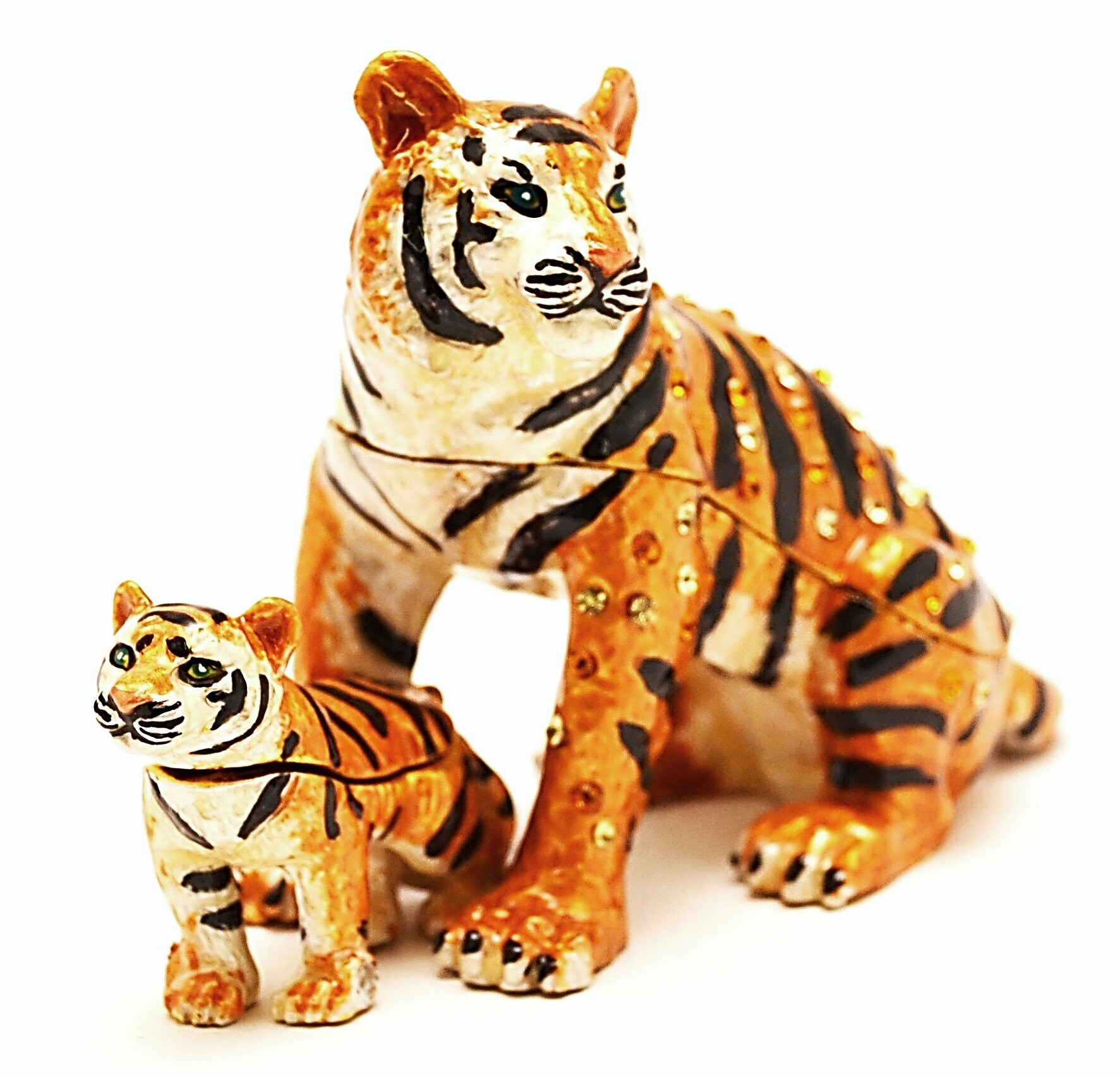 Ciel Collectables Tiger With Baby Trinket Box. Hand Crafted | Etsy