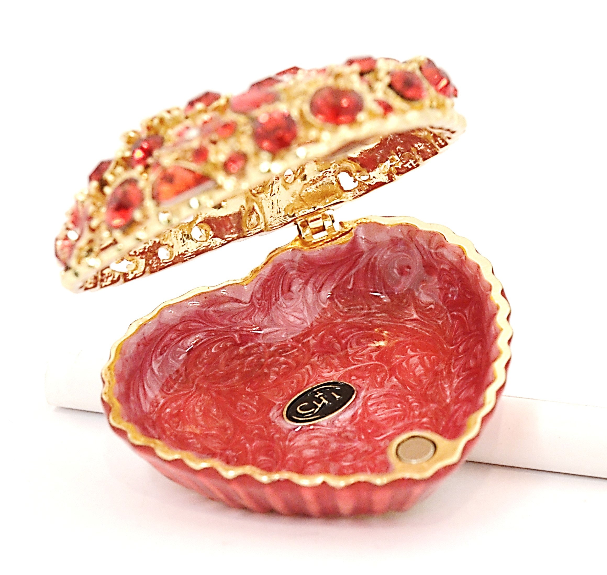 Bejeweled Heart Trinket Box is Made by Hand With Austrian Crystals and ...
