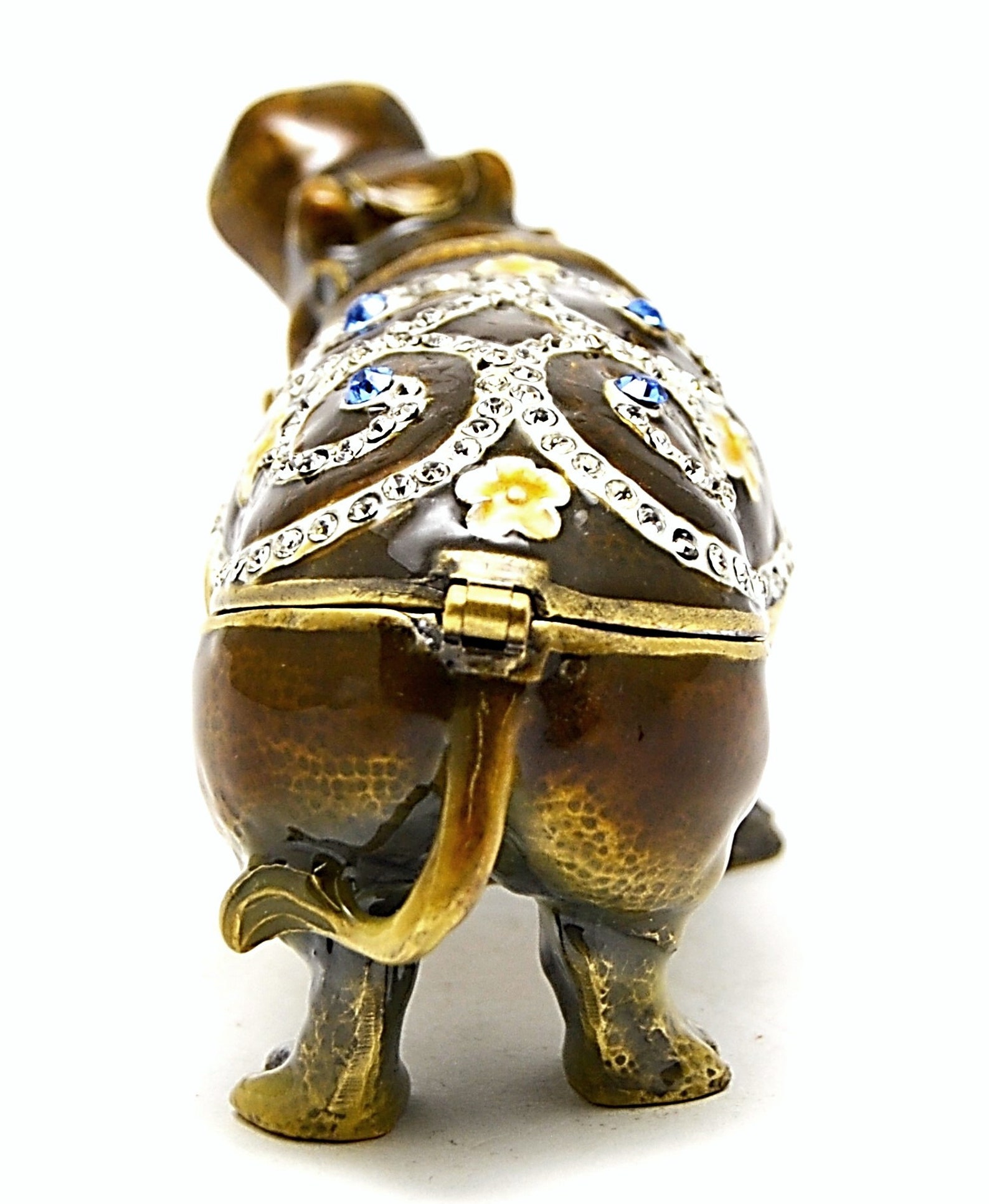 Bejeweled Hippo Trinket Box. Hand Made With Swarovski Crystals. Hand ...