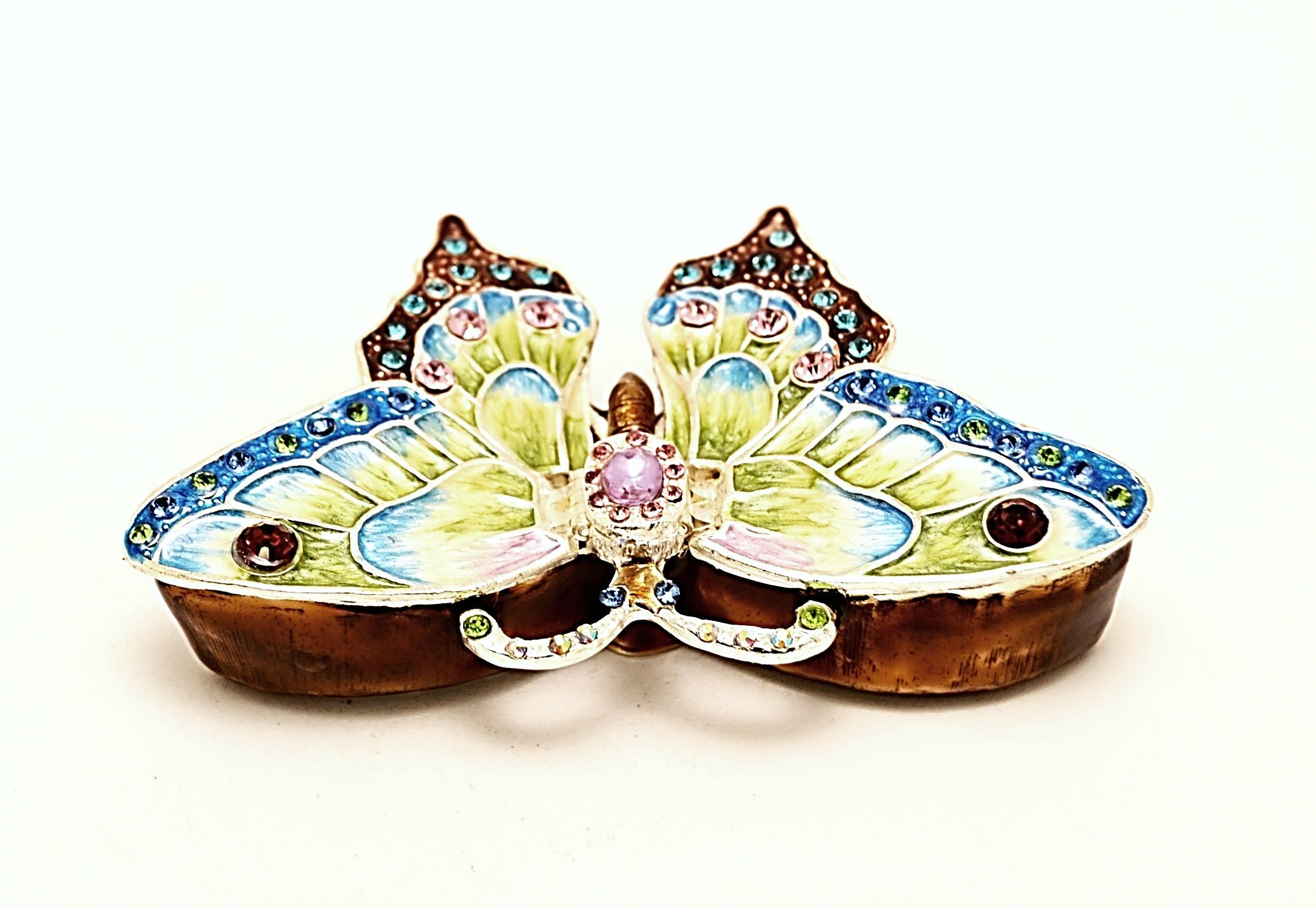 Hand Made Butterfly Trinket Box By Ciel Collectables. Made | Etsy