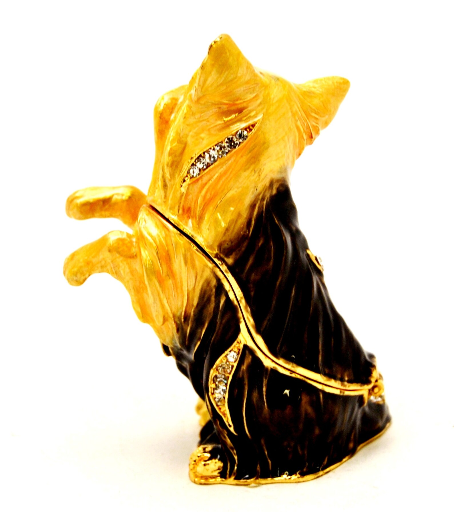 Hand Made Yorkie Dog Trinket Box. Hand Painted Enamel With - Etsy