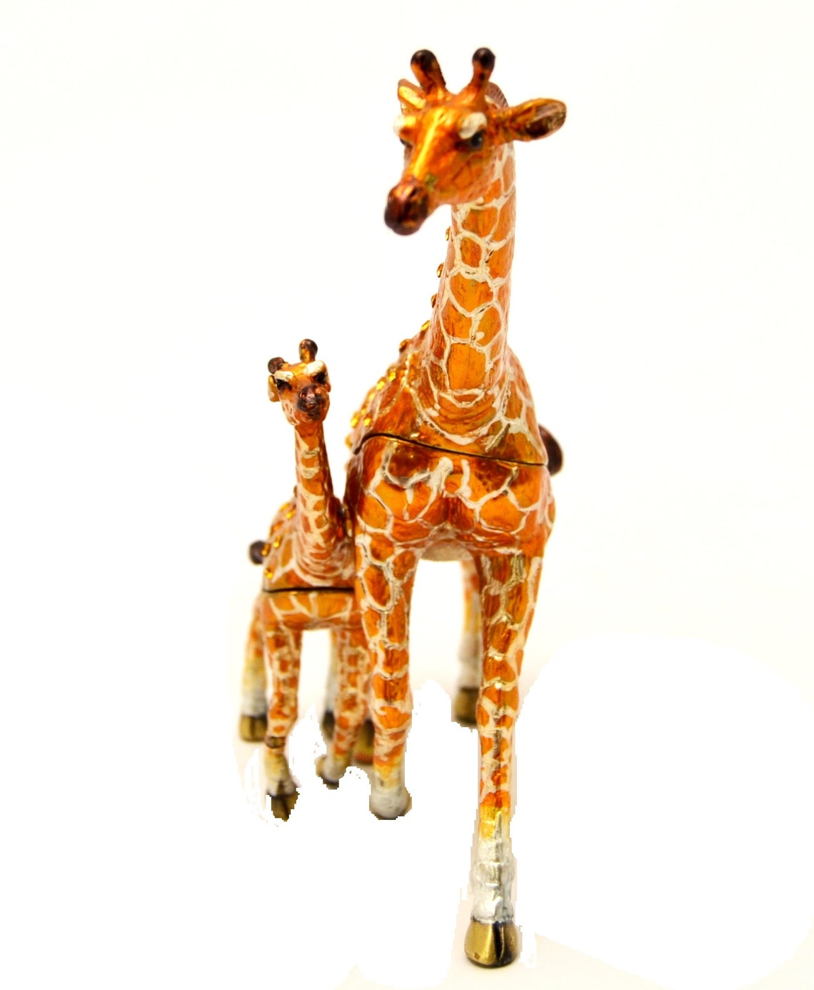 Giraffe With Baby Trinket Box by Ciel Collectables. Hand Crafted With ...